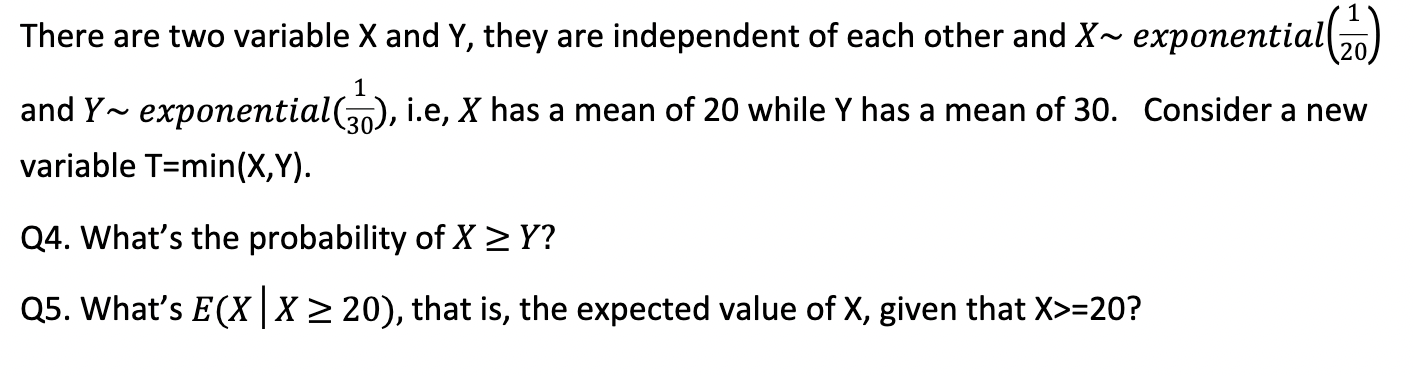 Solved There are two variable X and Y, they are independent | Chegg.com