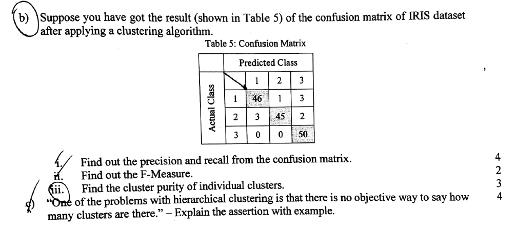 b) Suppose you have got the result (shown in Table 5) | Chegg.com