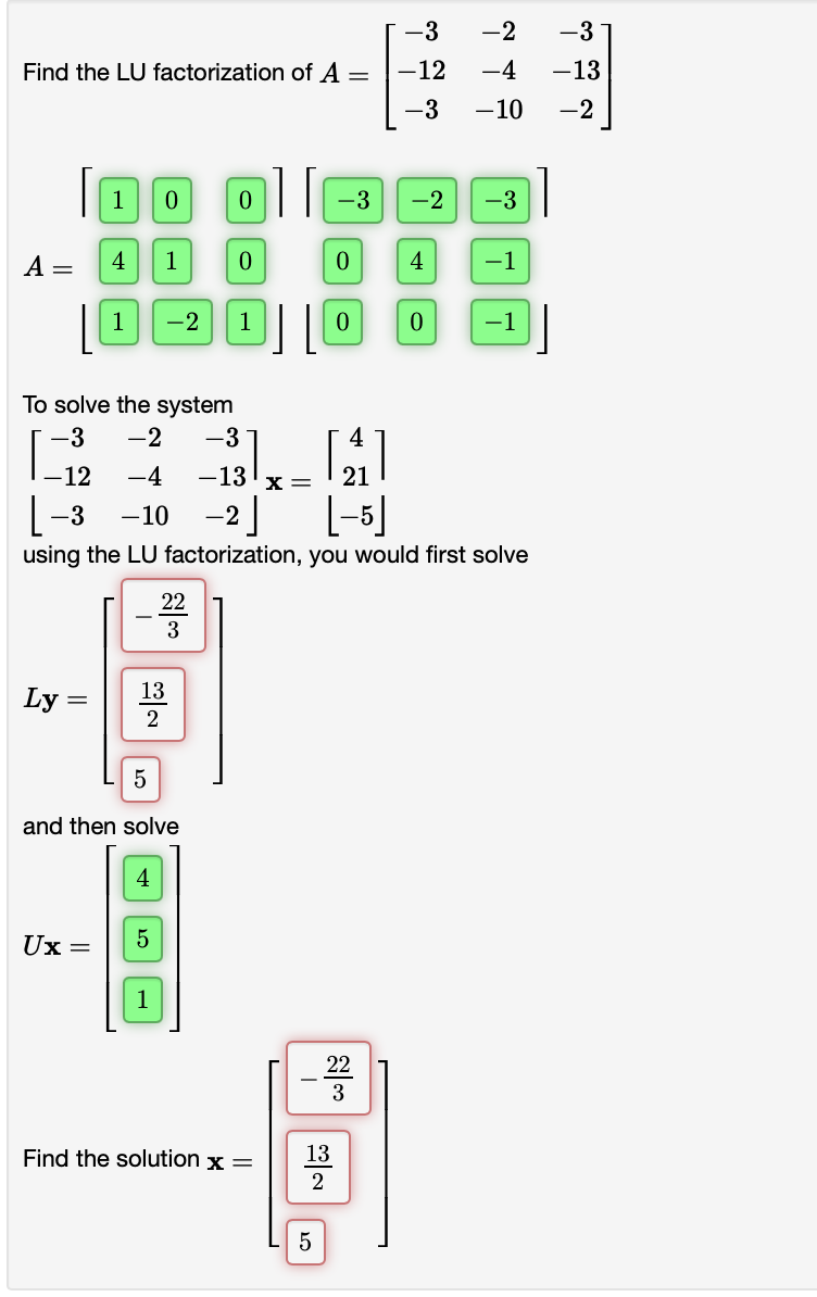 Solved Find the LU factorization of | Chegg.com