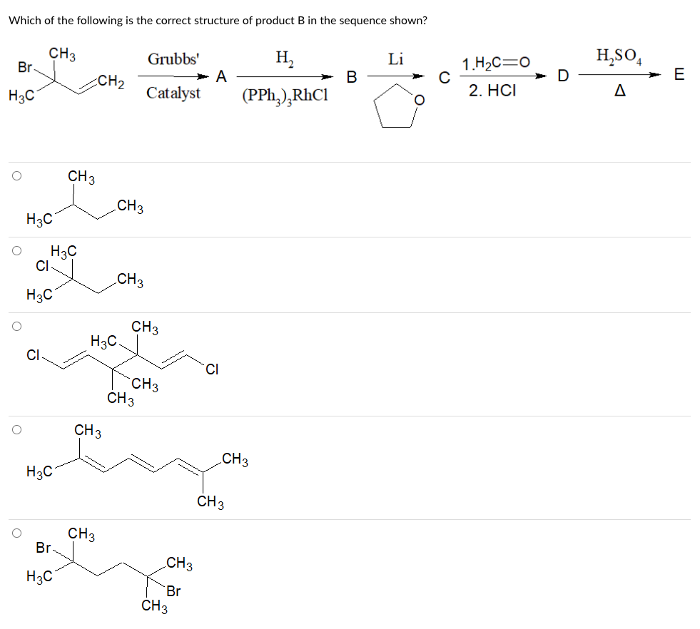 Solved Which of the following is the correct structure of | Chegg.com