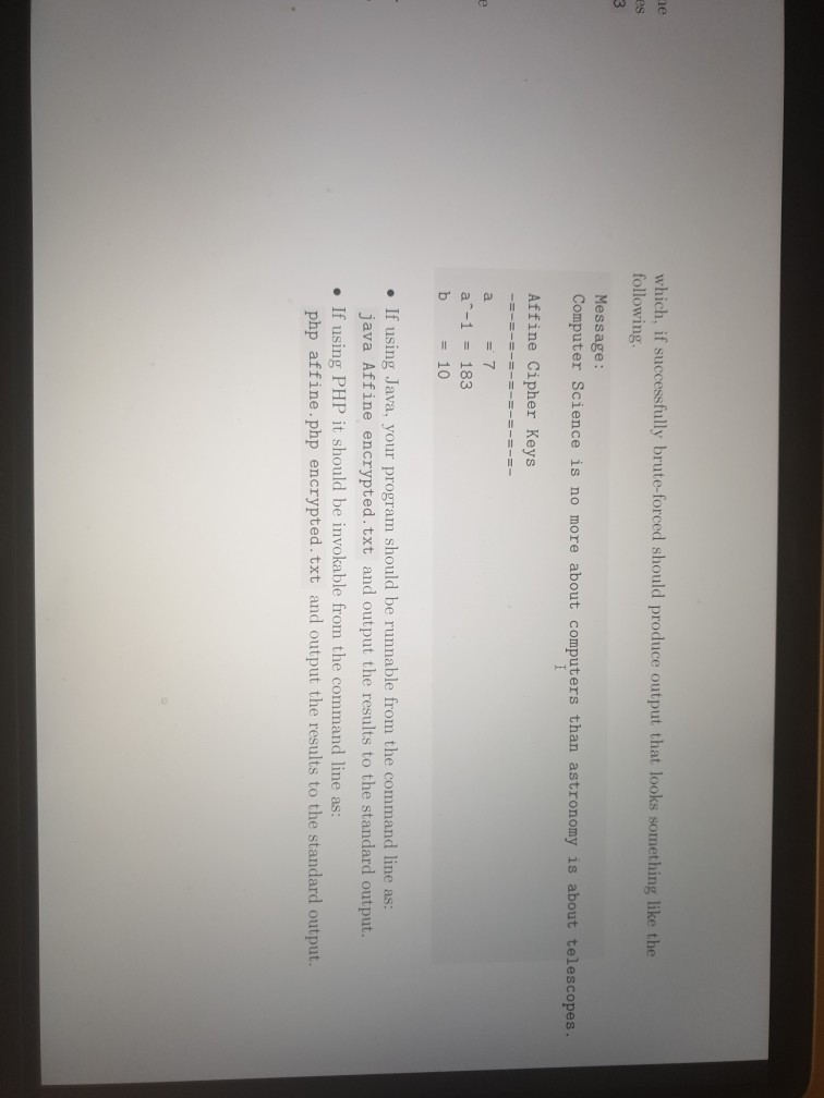 Solved In Java Program 2 – Affine Cipher An affine cipher is | Chegg.com