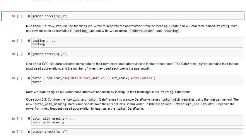 Solved # Please don't change this cell, but do make sure to | Chegg.com