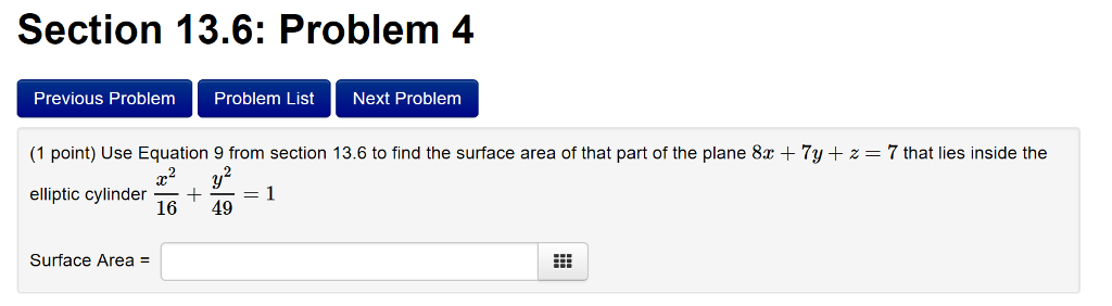 Solved Section 13.6: Problem 4 Previous Problem Problem List | Chegg.com