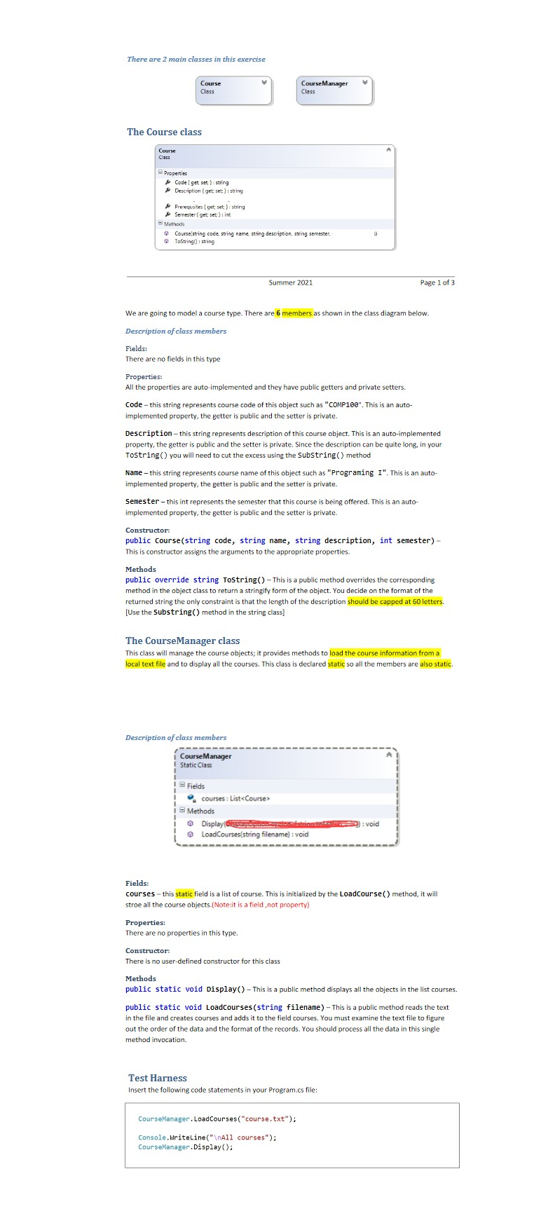 Solved I need C# code along with the snapshots of the | Chegg.com