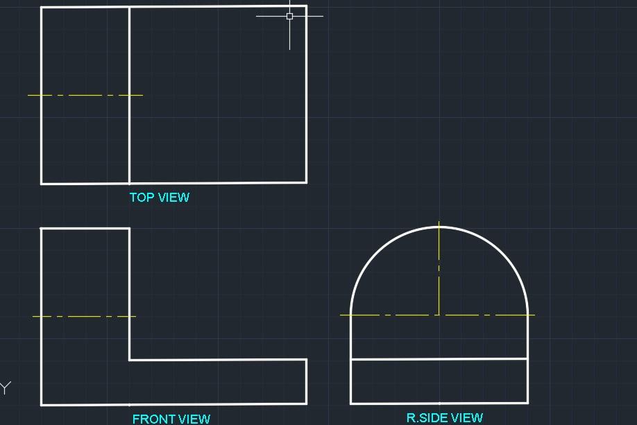 Solved TOP VIEW Y FRONT VIEW R.SIDE VIEW TOP MEW IA Y | Chegg.com