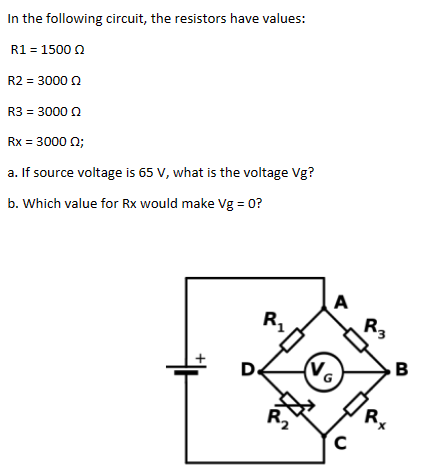 Solved In the following circuit, the resistors have values: | Chegg.com
