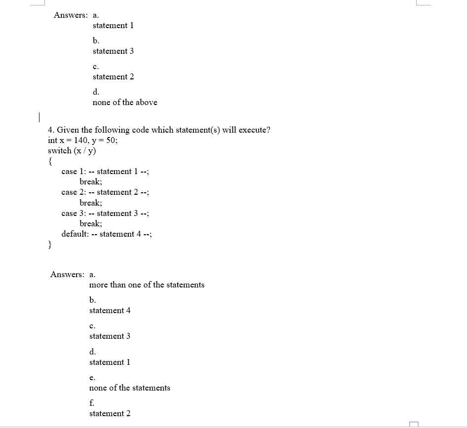 Solved 1. Given the following expression, mark ALL | Chegg.com