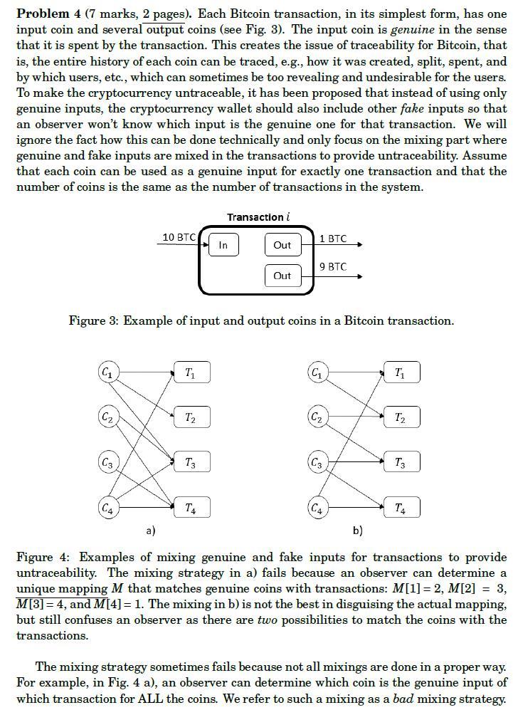 Solved Problem 4 (7 marks, 2 pages). Each Bitcoin | Chegg.com
