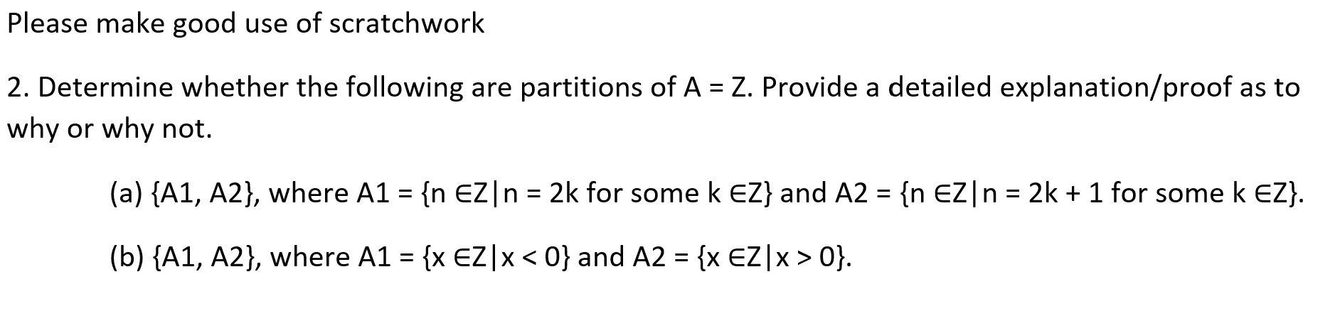 Solved Please make good use of scratchwork = 2. Determine | Chegg.com