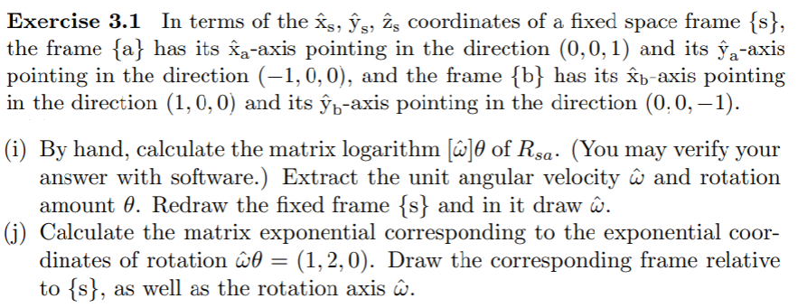 Exercise 3.1 ﻿In terms of the hat(x)s,hat(y)s,hat(z)s | Chegg.com