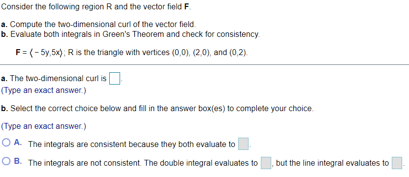 Solved Consider the following region R and the vector field | Chegg.com