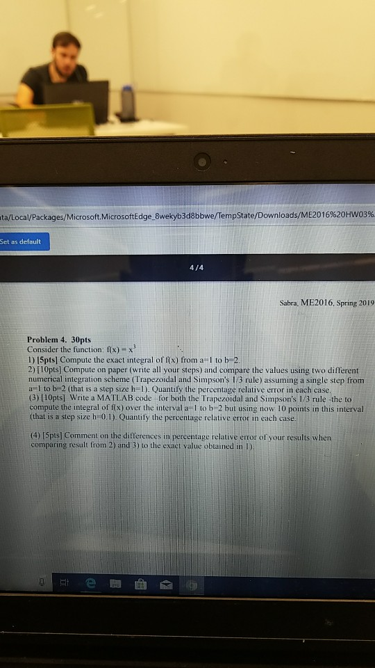 Solved Brother. I just want simpson rule using MATLAB in | Chegg.com