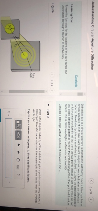 Solved Understanding Circular-Aperture Diffraction Consider | Chegg.com