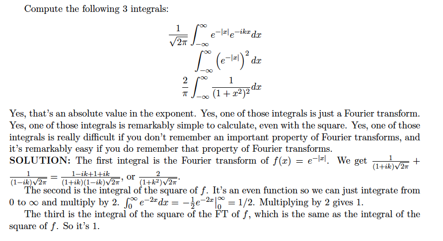 Compute the following 3 integrals: | Chegg.com