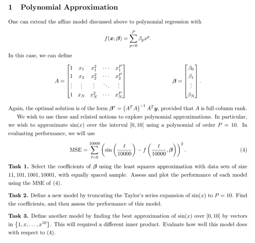 1 Polynomial Approximation One Can Extend The Affine