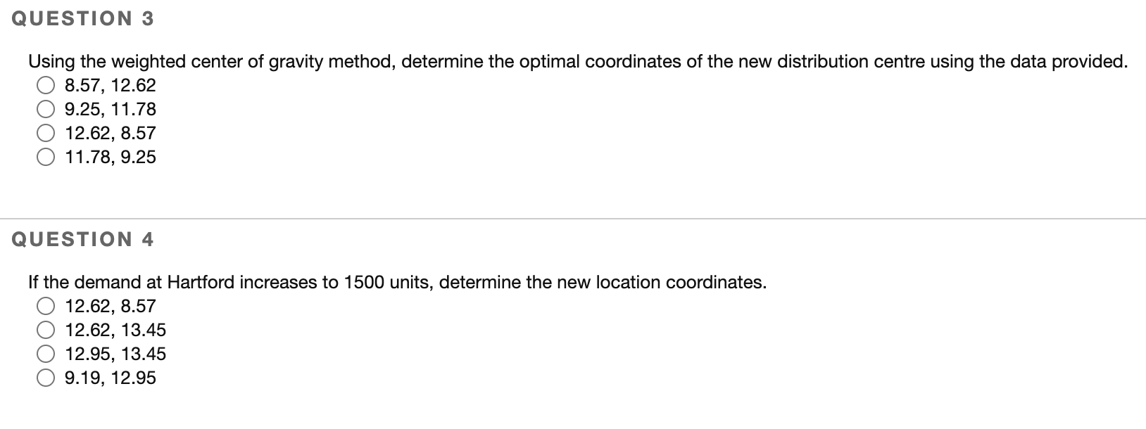 Solved QUESTION 2 Use the following information to answer | Chegg.com