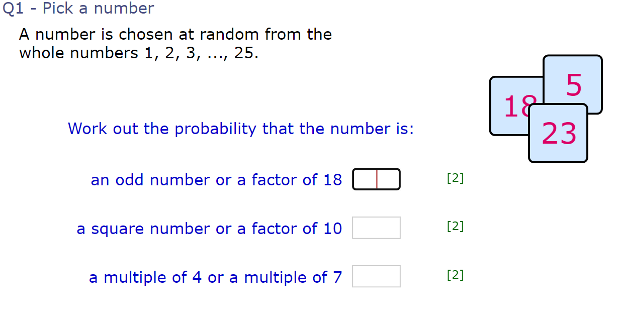 Solved Q1 - Pick a number A number is chosen at random from | Chegg.com