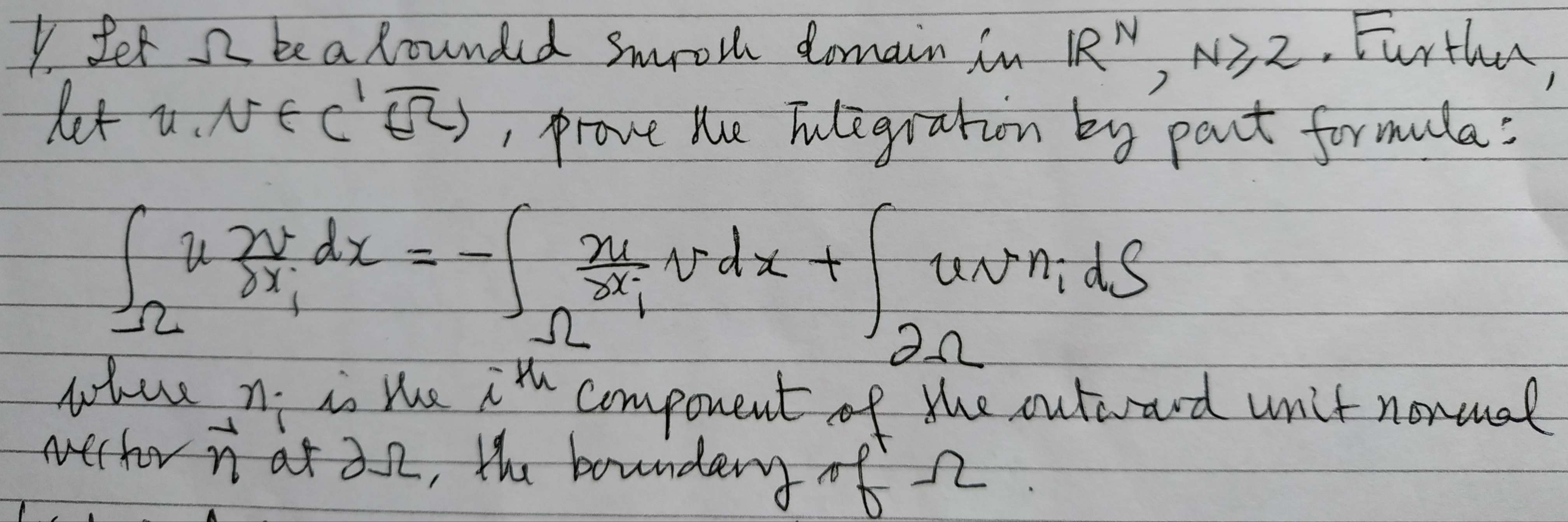 Solved 1. Let Ω be a lounded smooth domain in RN,N⩾2. | Chegg.com
