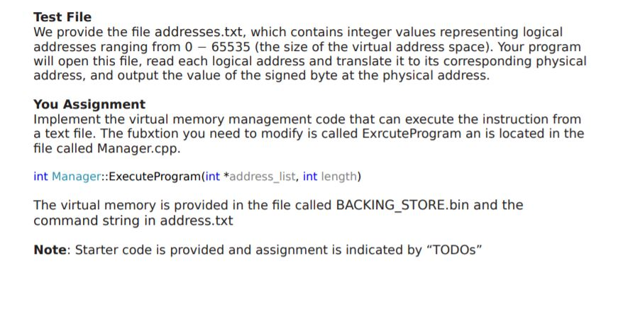 Solved I displayed the instructions and what the text files | Chegg.com