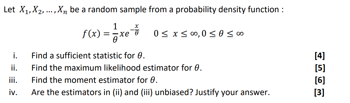 Solved Let X1,X2,…,Xn be a random sample from a probability | Chegg.com