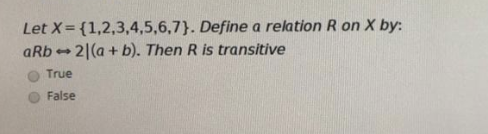 Solved Let X= {1,2,3,4,5,6,7). Define a relation R on X by: | Chegg.com