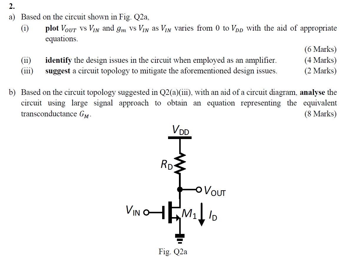 Solved ci a 2. a) Based on the circuit shown in Fig. Q2a, | Chegg.com