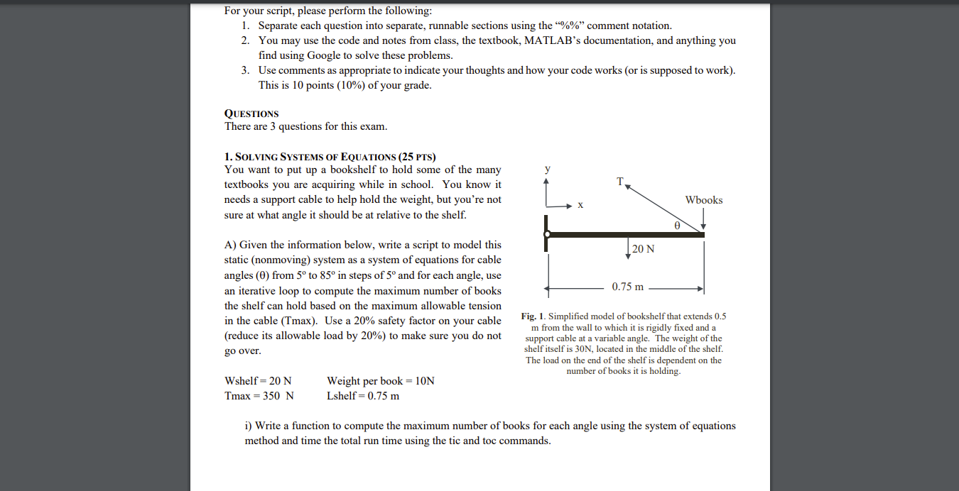 Solved Need Script And Code Using Matlab Rest Of Solutions 7149