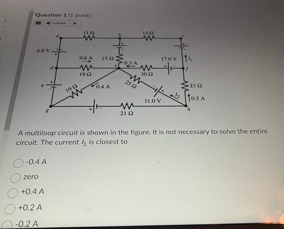 Solved A multiloop circuit is shown in the figure. It is not | Chegg.com