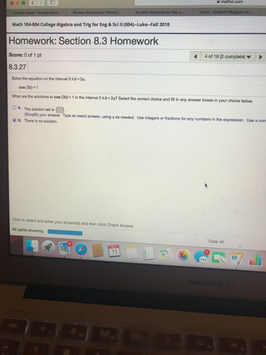 Solved mathd.com Math 104-004 College Algebra and Trig for | Chegg.com