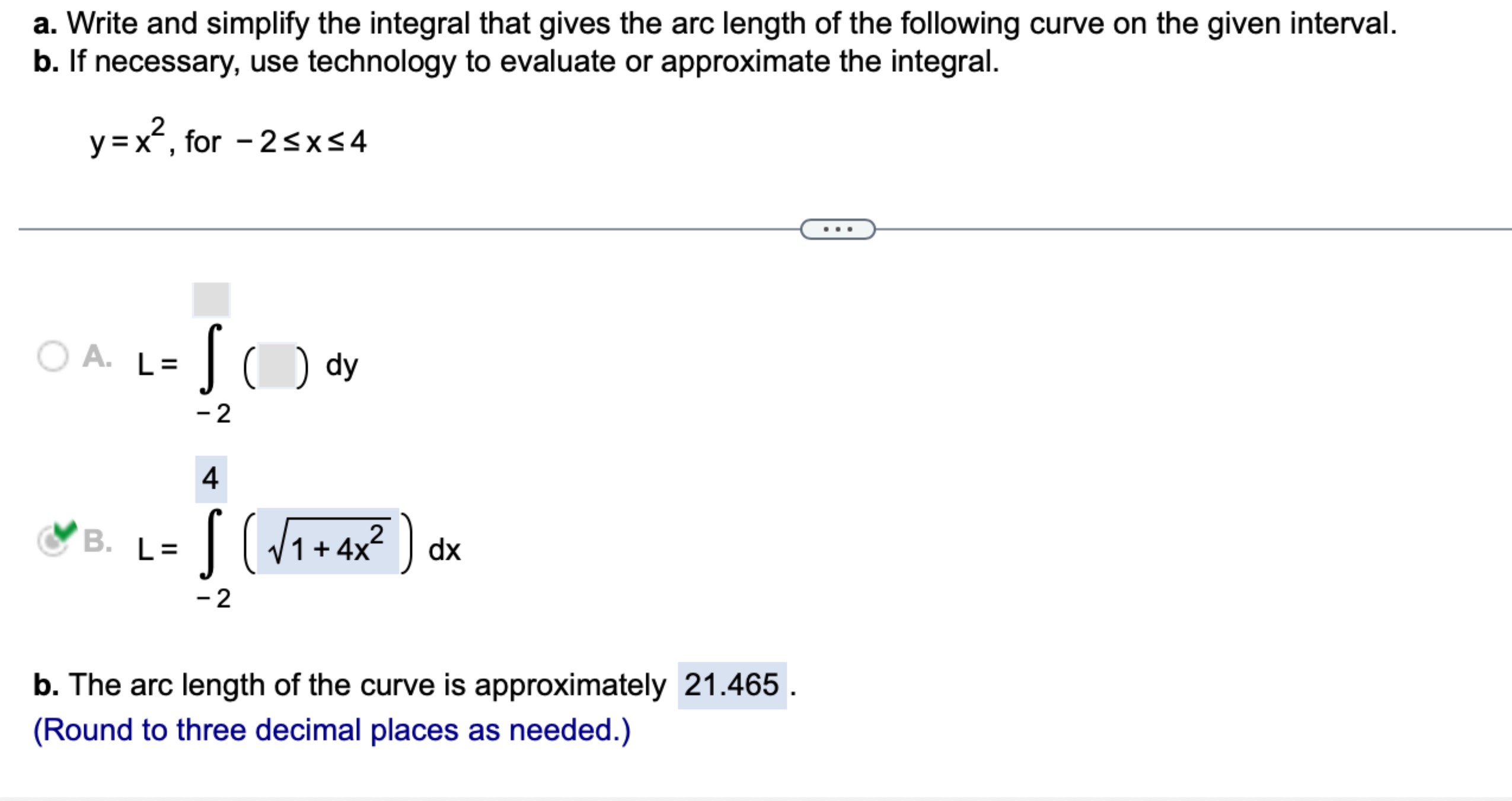 Solved a. ﻿Write and simplify the integral that gives the | Chegg.com