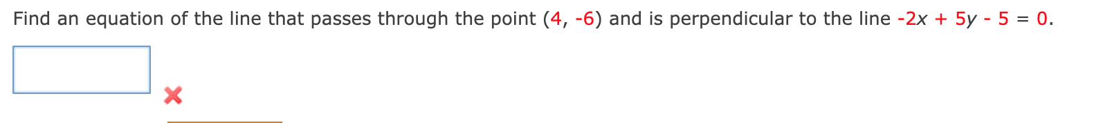 Solved Find an equation of the line that passes through the | Chegg.com
