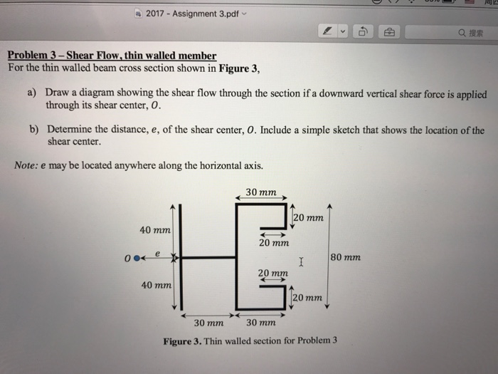 Solved For the thin walled beam cross section shown in | Chegg.com