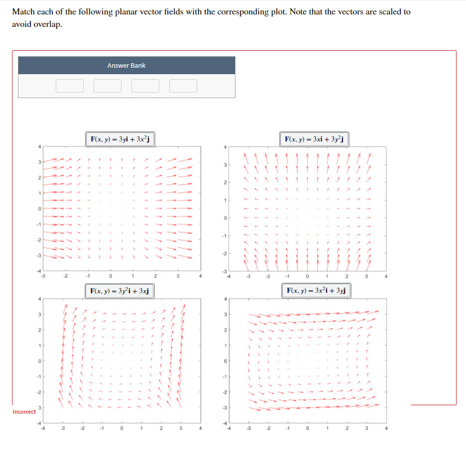 Solved Match each of the following planar vector fields with | Chegg.com