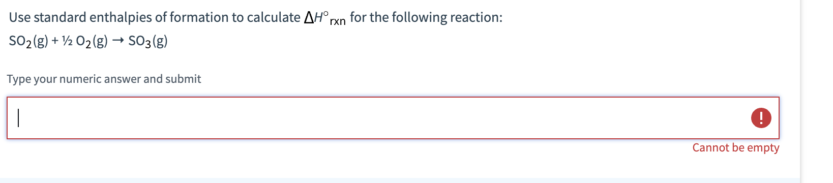Solved Use standard enthalpies of formation to calculate | Chegg.com
