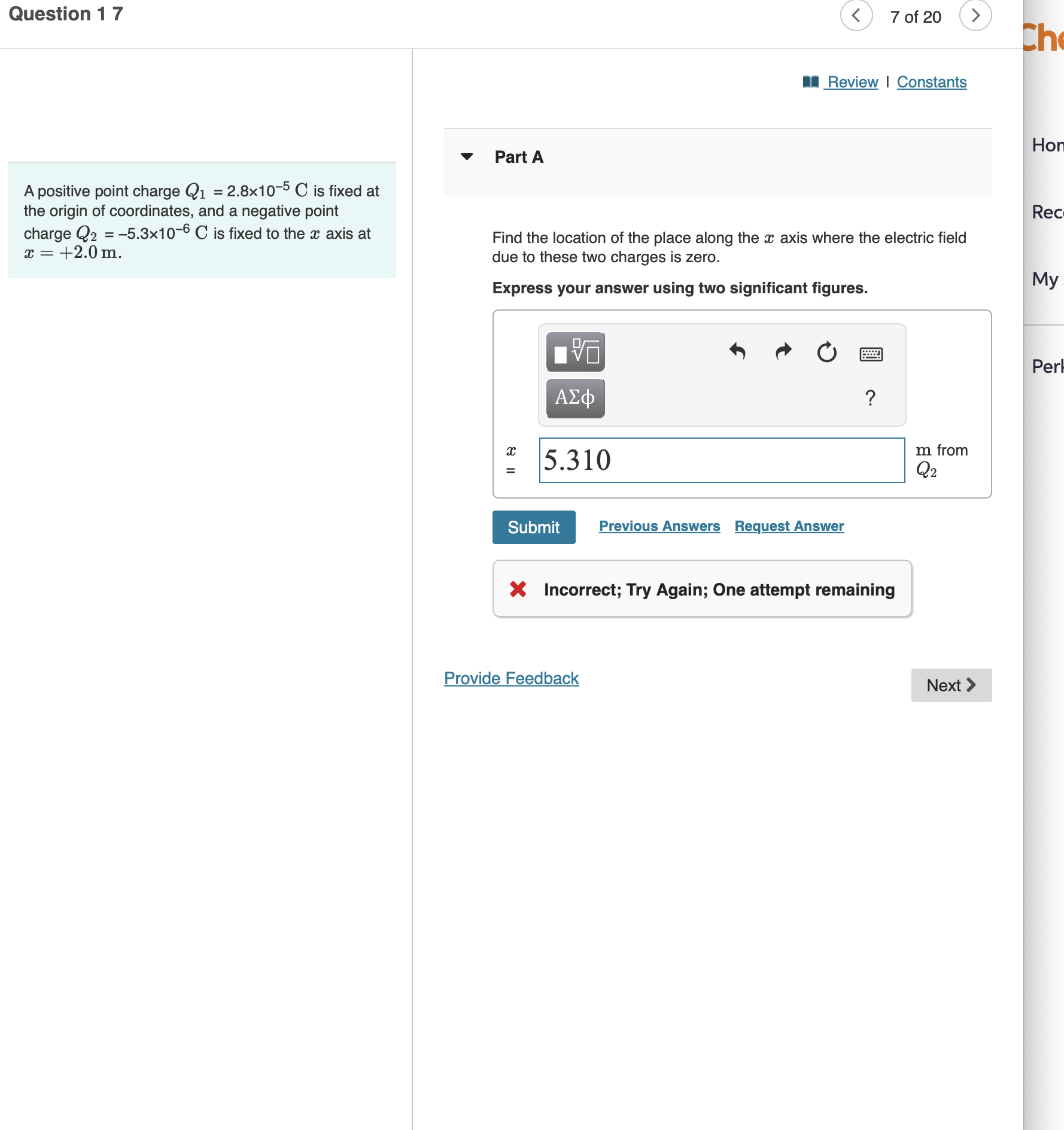 Solved A positive point charge Q1=2.8×10-5C ﻿is fixed atthe | Chegg.com
