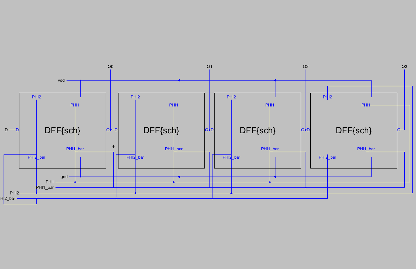 Figure 1: A CMOS Non-Transparent Dynamic D-Flip Flop | Chegg.com