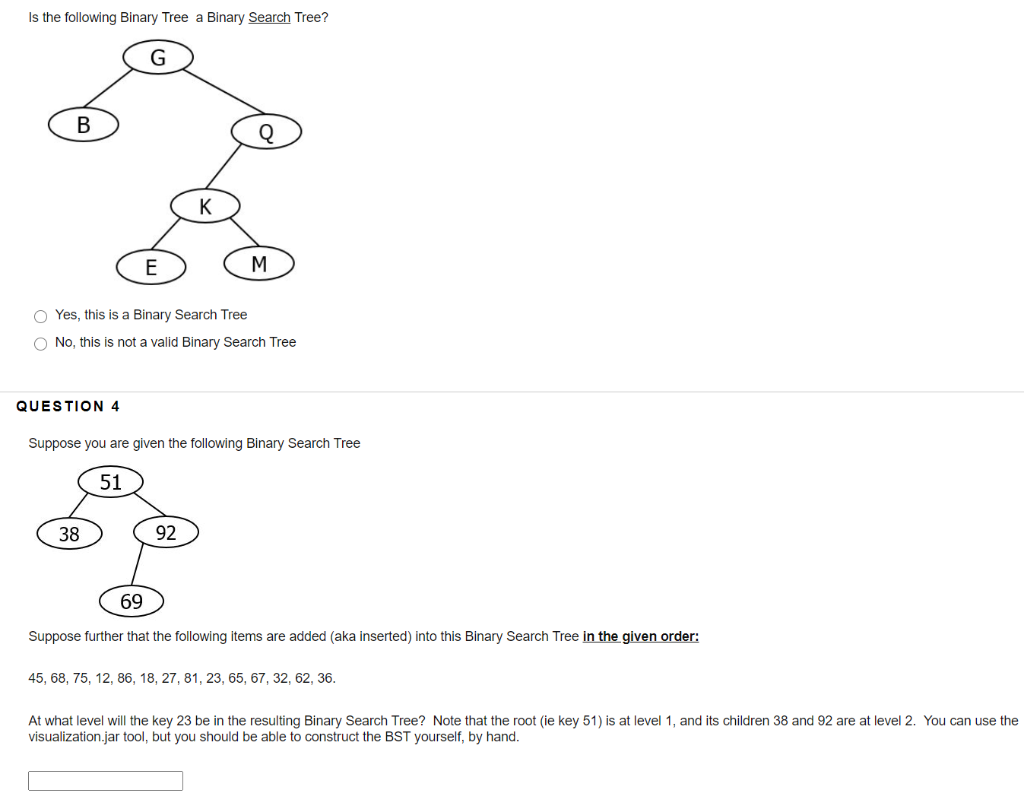 Solved Is the following Binary Tree a Binary Search Tree? G | Chegg.com
