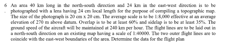 Solved 6 An area 40 km long in the north-south direction and | Chegg.com
