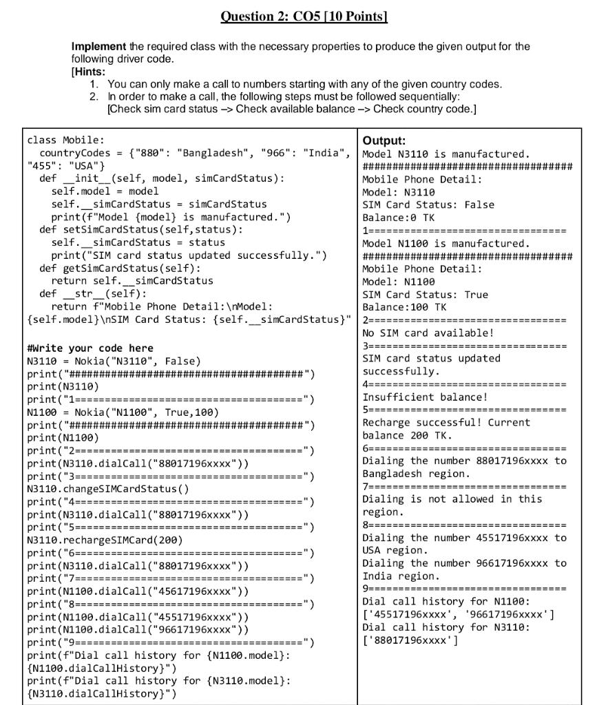 #Please solve this code in Python Implement the | Chegg.com