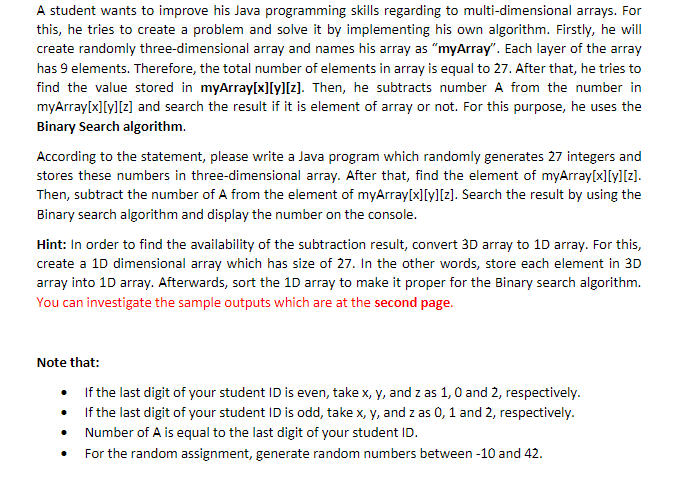 Solved A student wants to improve his Java programming | Chegg.com