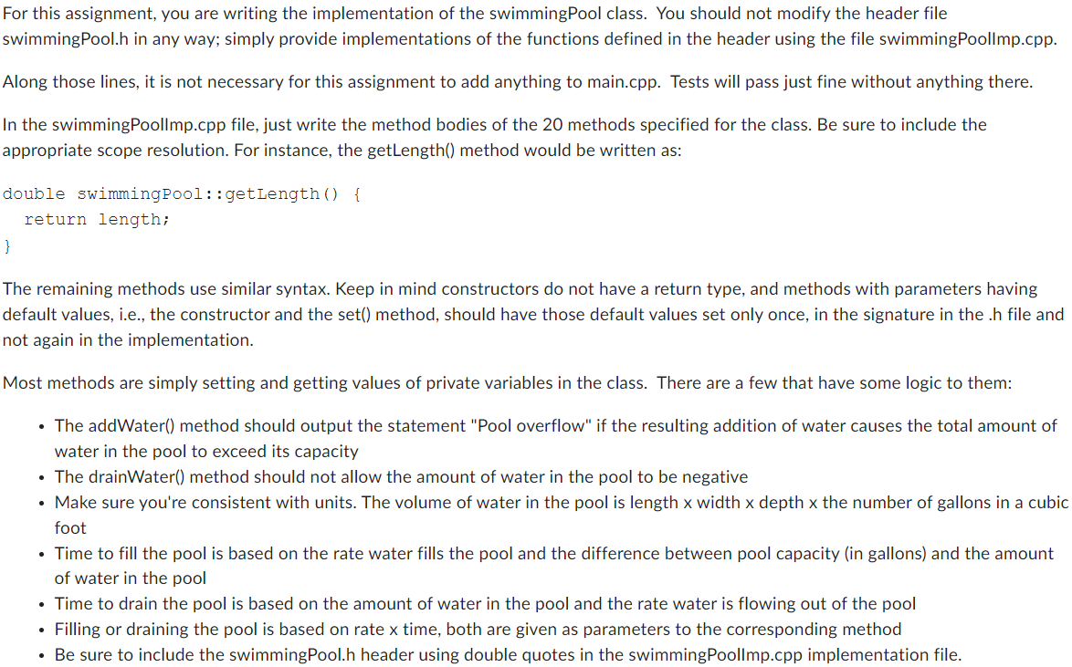 Solved For this assignment, you are writing the | Chegg.com