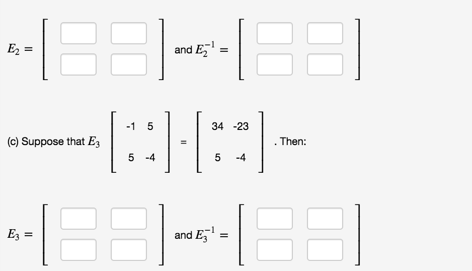 Solved (1 point) - 15 -3 15 (a) Suppose that E . Then: 5 -4 | Chegg.com