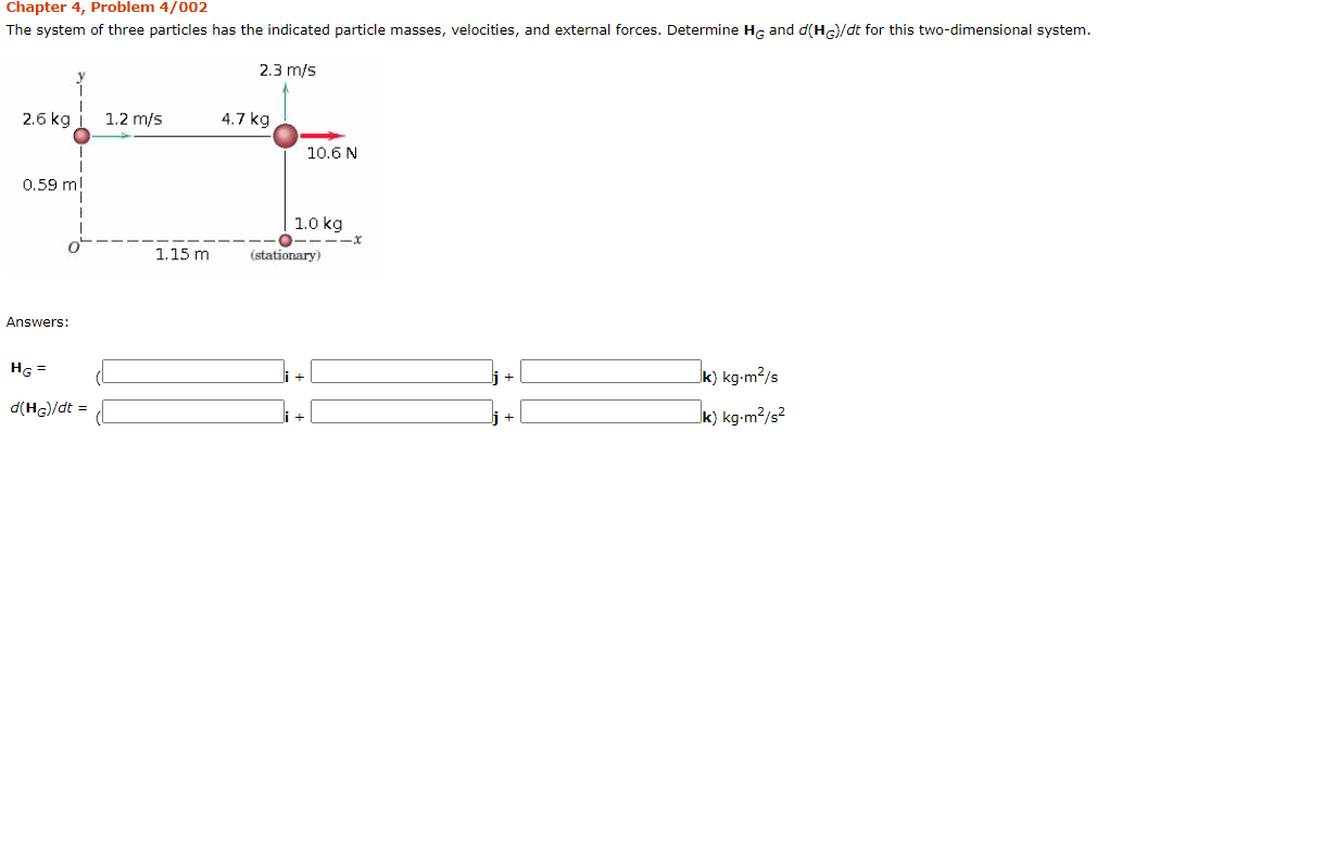 Solved Chapter 4, Problem 4/002 The system of three | Chegg.com
