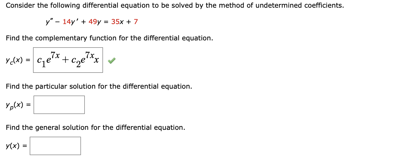 Solved Consider the following differential equation to be | Chegg.com