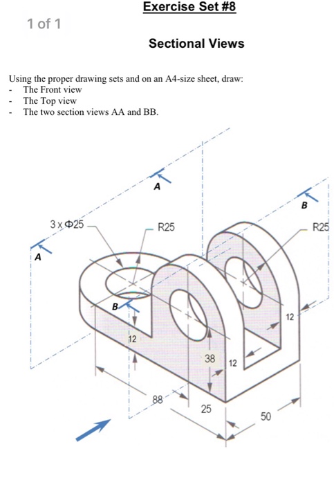 Solved Using the proper drawing sets and on an A4-size | Chegg.com