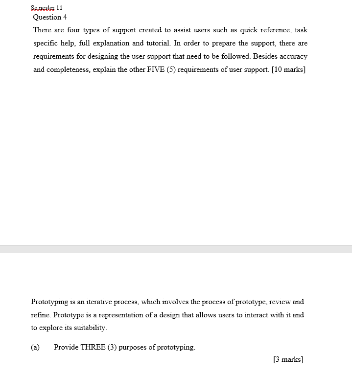 Solved Senester 11 Question 4 There are four types of | Chegg.com