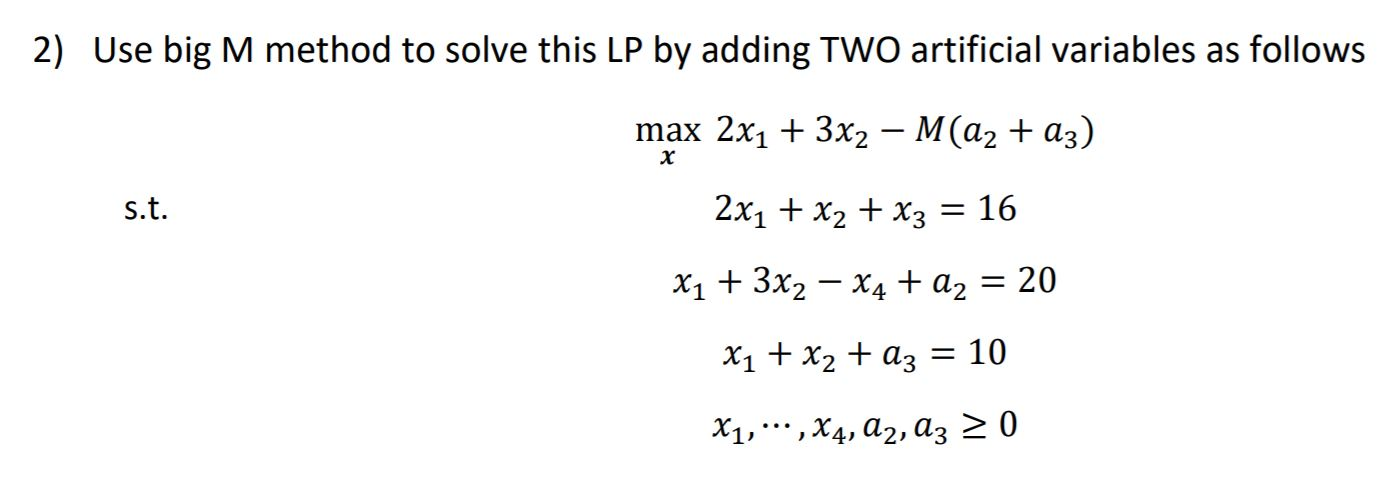 Solved Problem 3. Consider the following standard LP. max | Chegg.com