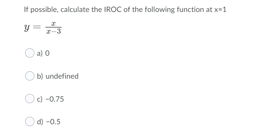 Solved Question 16 (1 point) If possible, calculate the AROC | Chegg.com