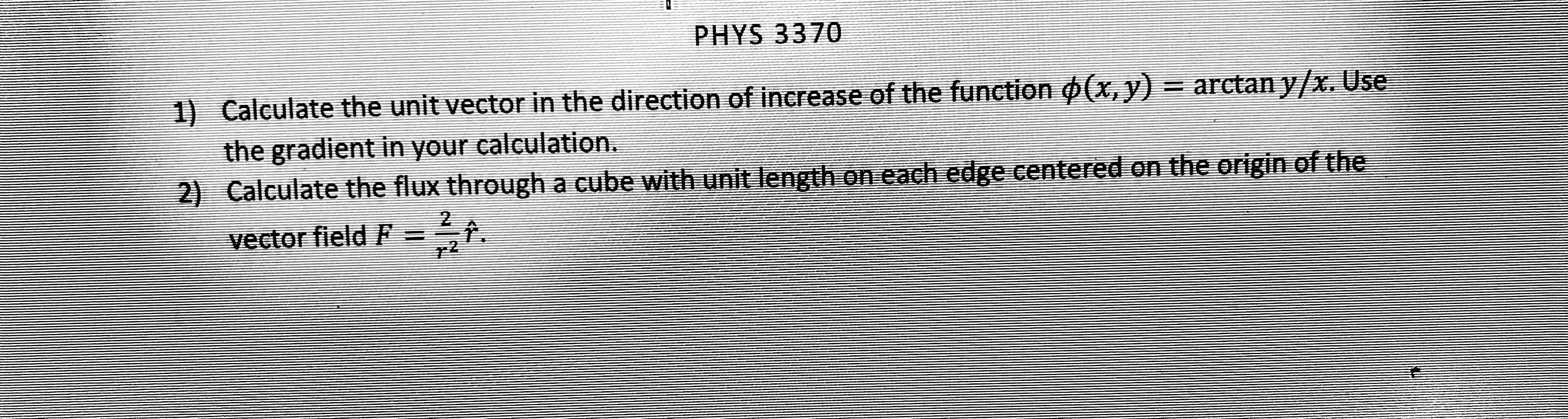 Solved PHYS 3370 1) Calculate the unit vector in the | Chegg.com