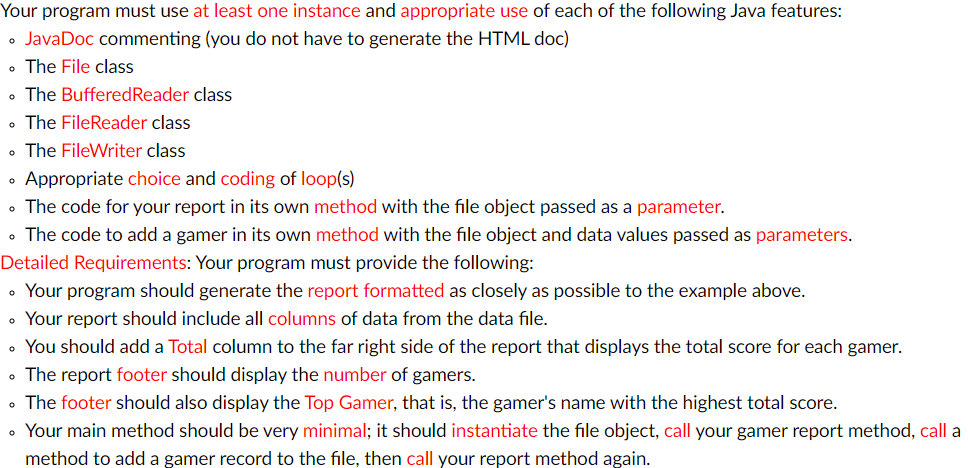Solved o 0 Your program must use at least one instance and | Chegg.com
